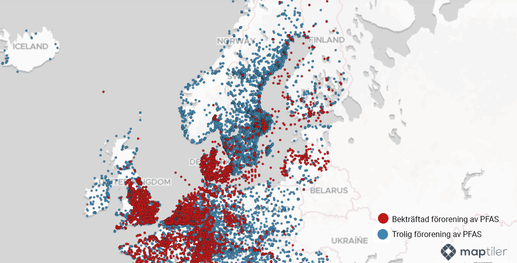 Stor utbredning av PFAS i Europa - Naturskyddsföreningen